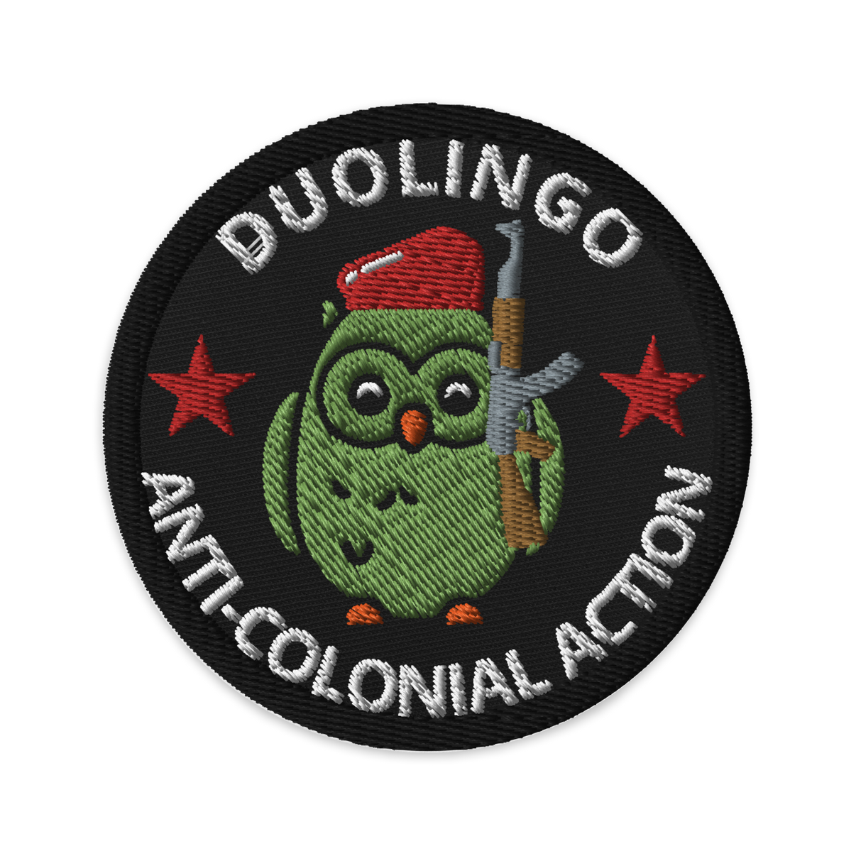 Identity Patches: Duolingo Anti-Colonial Action – Red Pawn Shop